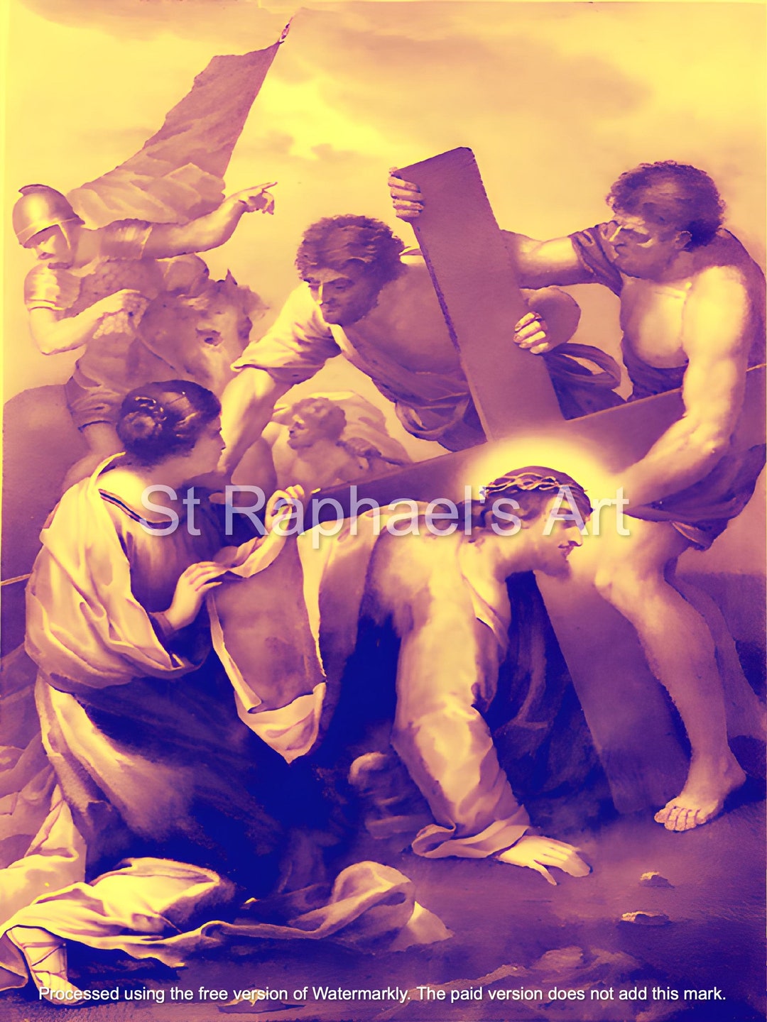 Catholic Antique Way of the Cross Sepia French Art Jesus Lent Holy Week ...