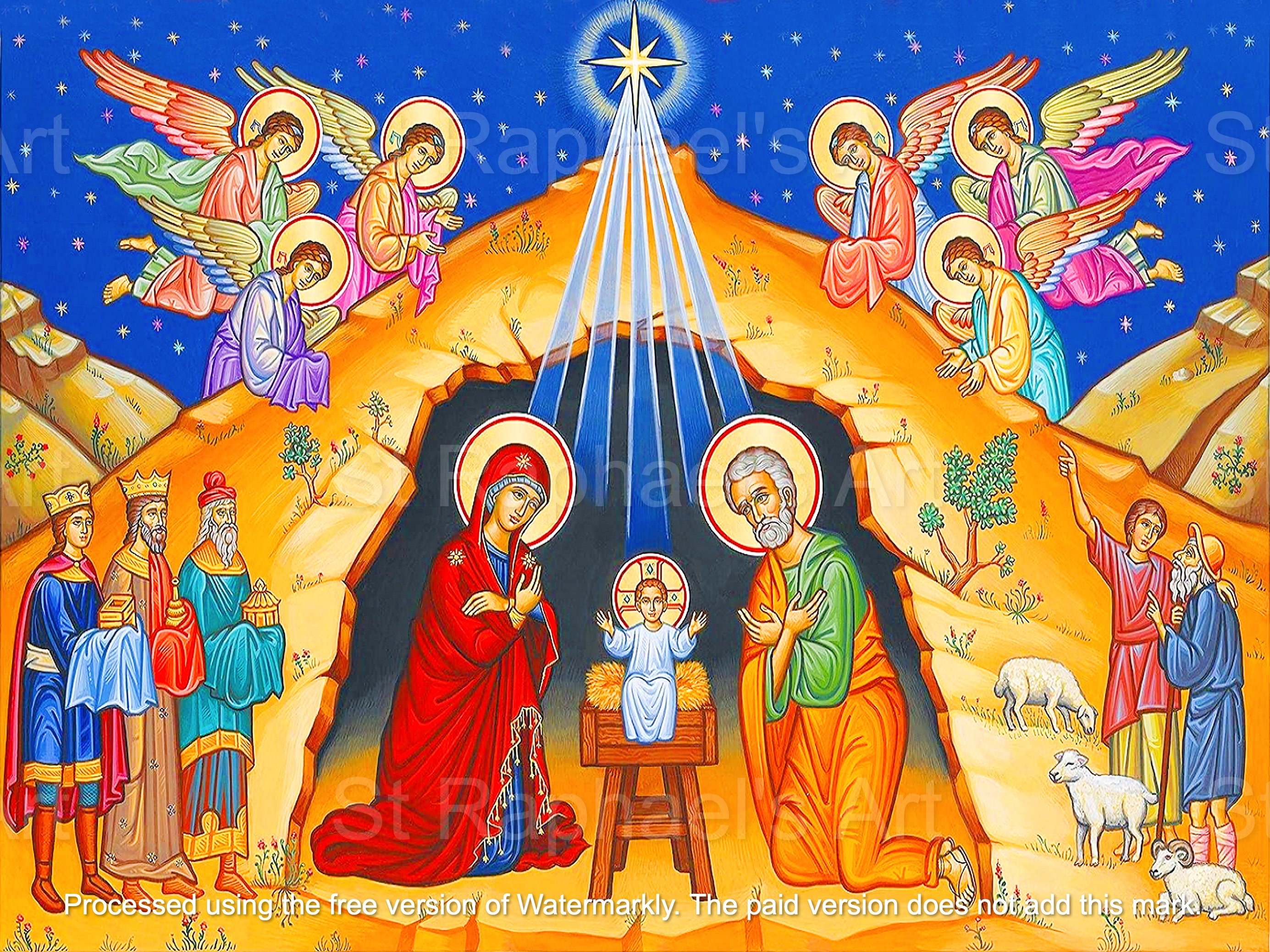 Nativity Christmas Icon Holy Orthodox Christian Catholic Digital ...