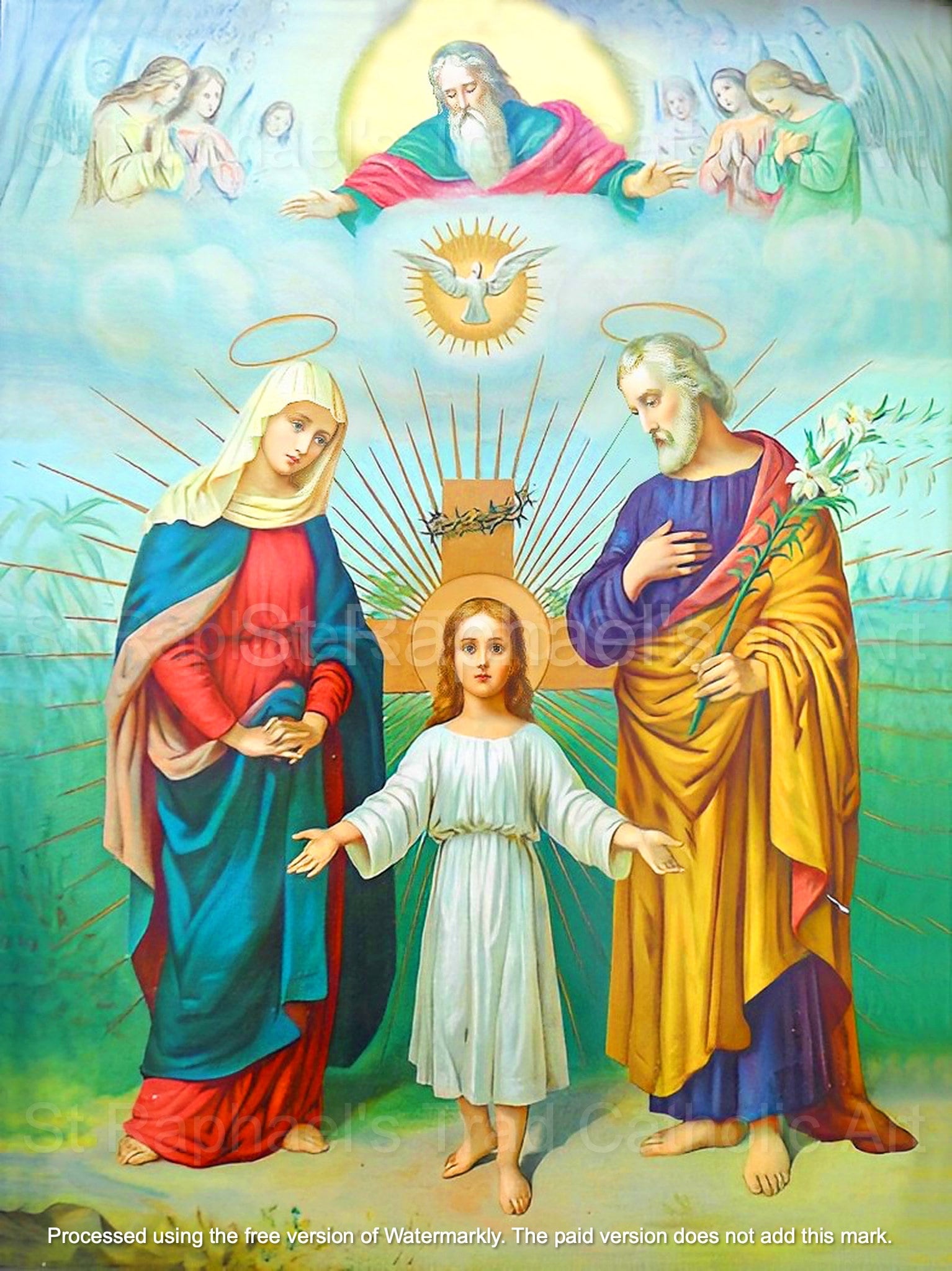 Catholic Holy Family Blessed Trinity Frindolin Leiber 19th Century ...