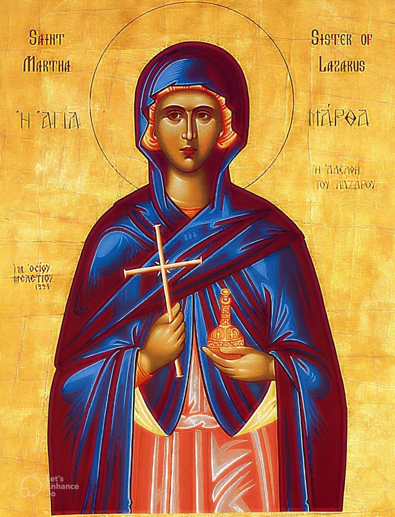 St Martha Icon Catholic Christianity Bible Spiritual Saint - Etsy