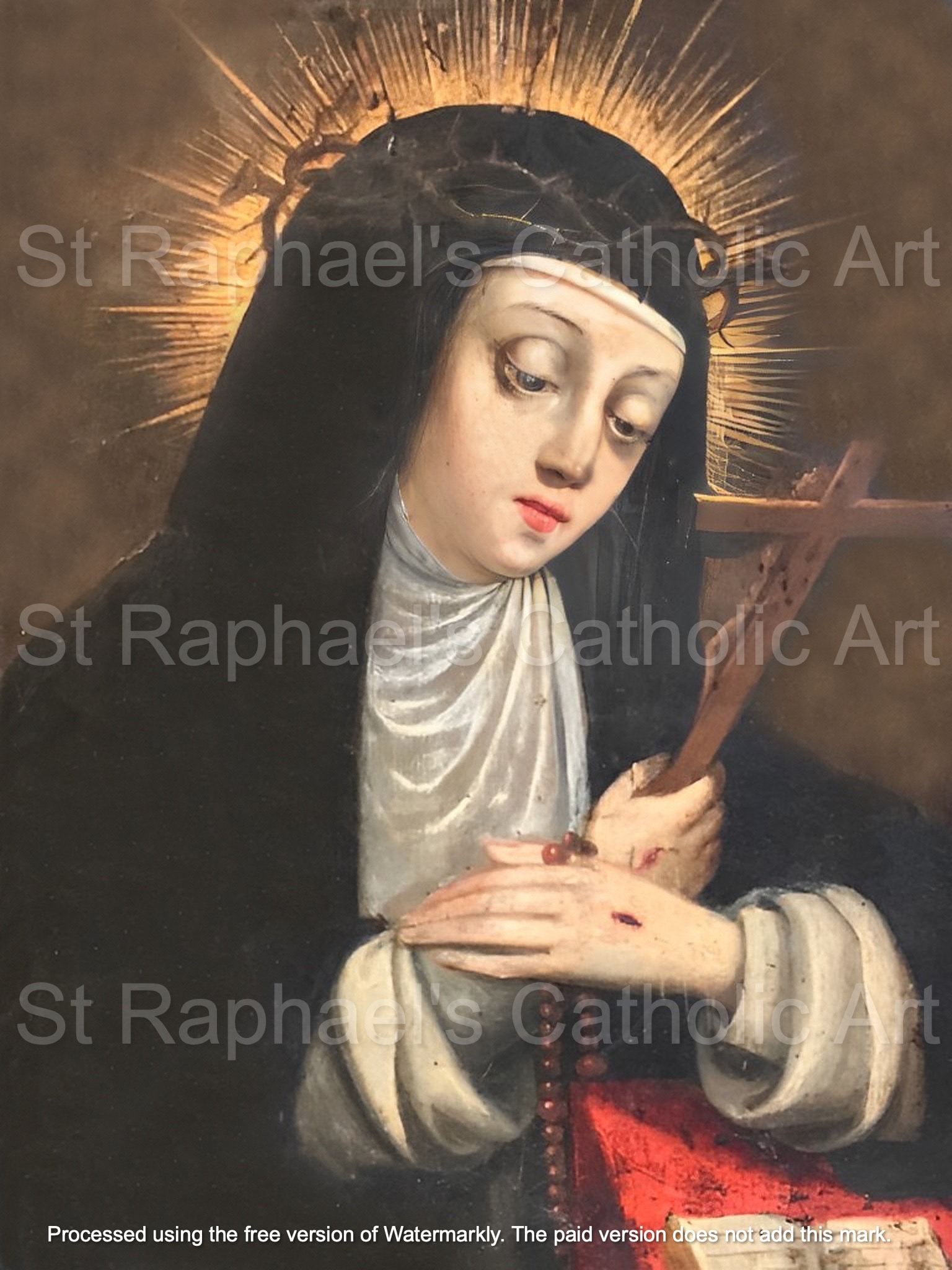 St Clare of Assisi Antique Catholic Italian Art Fest Day August - Etsy