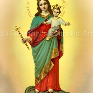 Our Lady Help of Christians Protection Catholic Virgin and Child Jesus ...