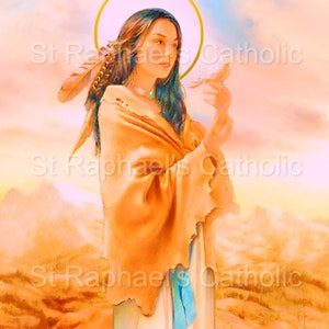 Kateri Tekakwitha American Indian Lily of the Mohawks Catholic Saint - Etsy