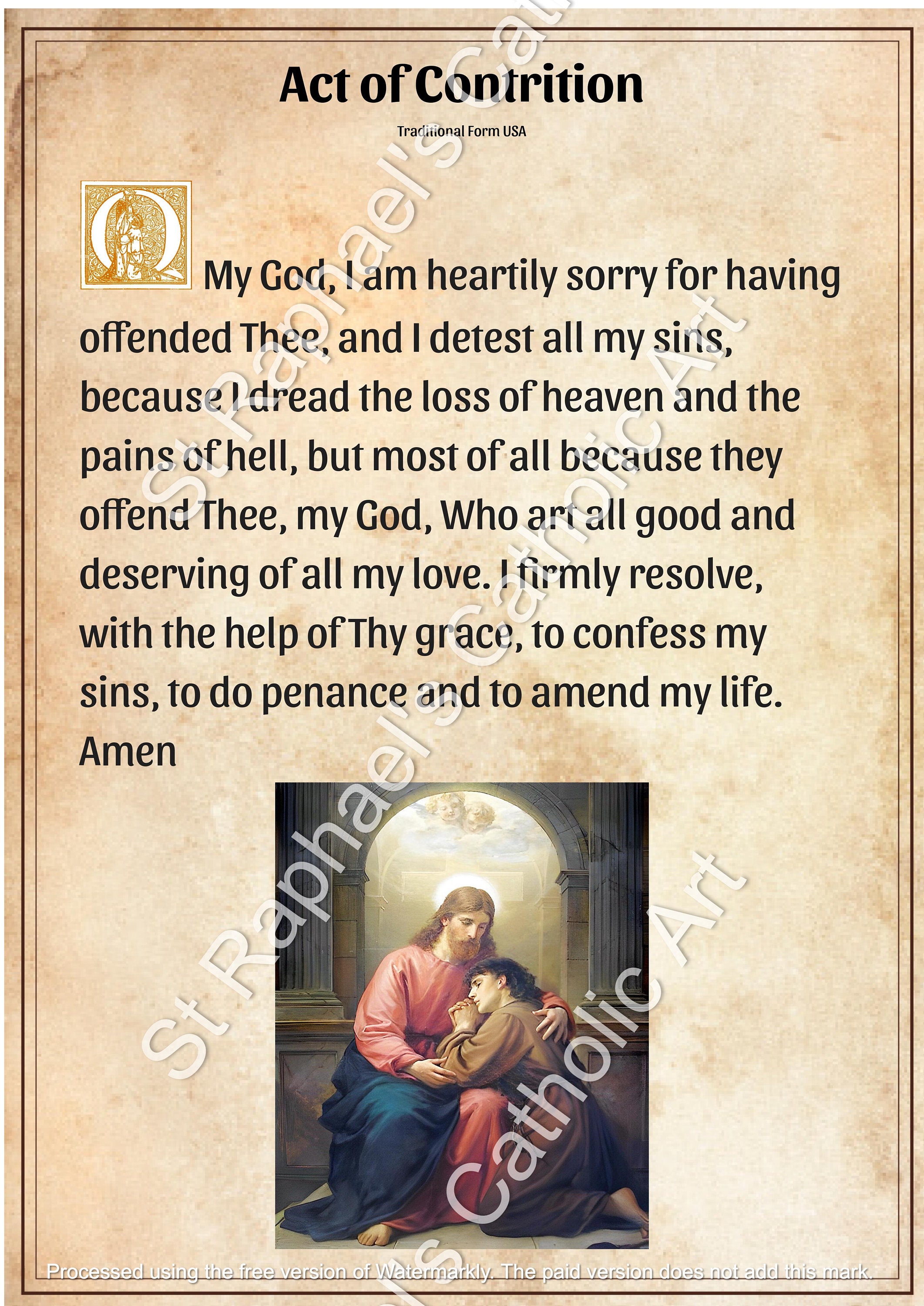 Catholic Confession Traditional