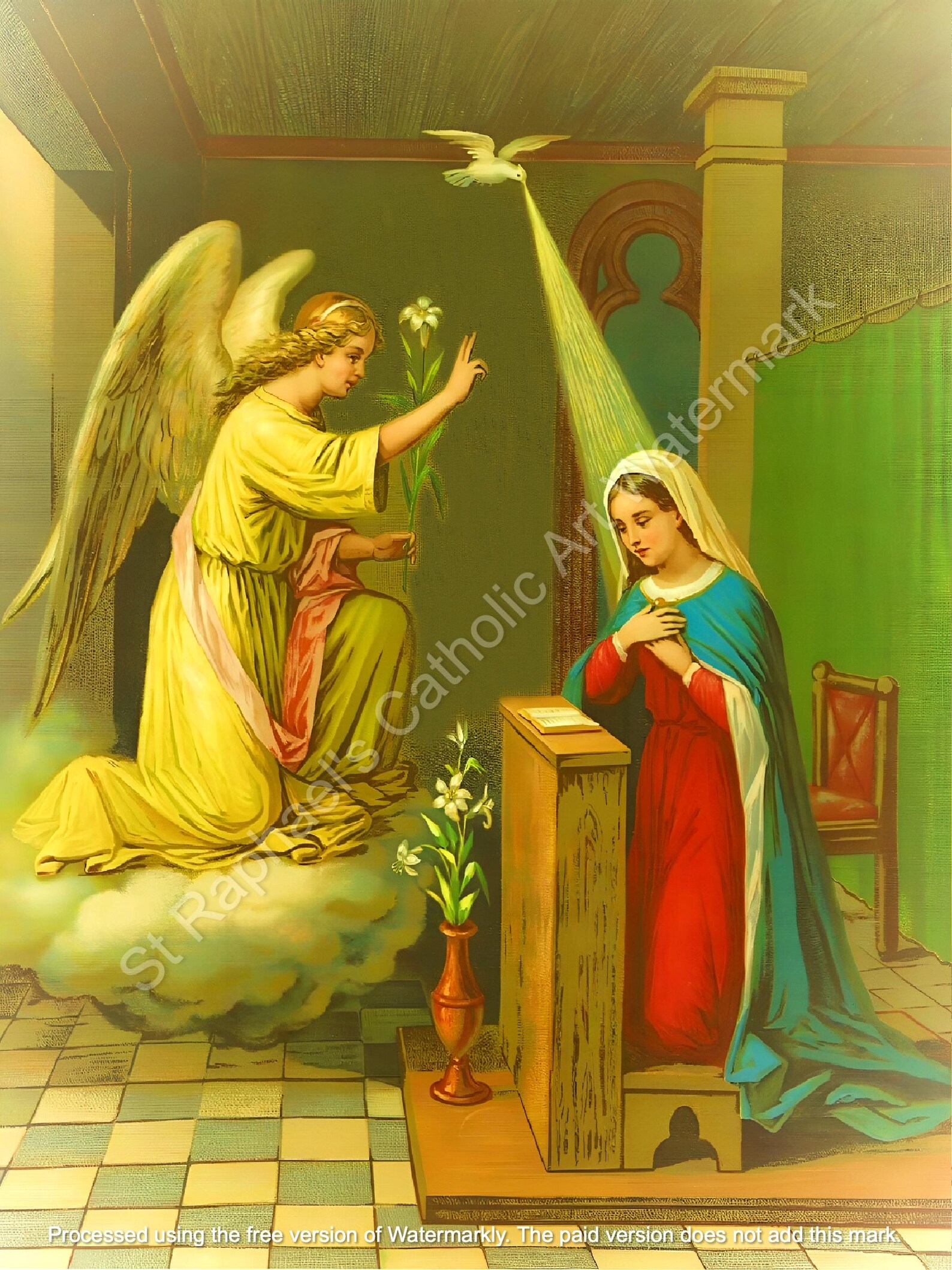 Annunciation of the Our Lord Jesus Christ to Blessed Virgin Mary Angel ...