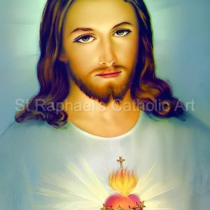 Divine Mercy - Sacred Heart - Jesus - Love - Catholic Art - Digital ...