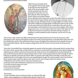 Exorcism Prayer St Michael Pope Leo XIII Defend Us Against the Devil ...