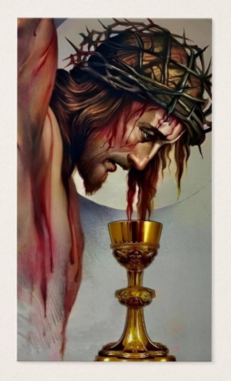 Catholic Holy Picture Cards JESUS PRECIOUS BLOOD With Powerful Novena ...