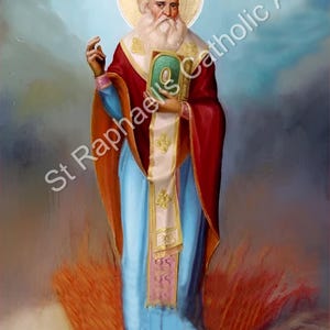 St Polycarp Icon Catholic Orthodox Holy Picture Saint Patron Earache ...