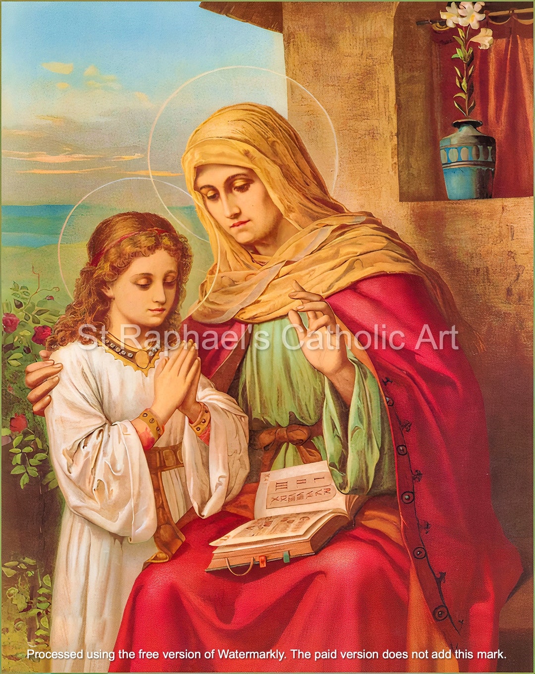 St Anne Mother of Our Lady Virgin Mary Catholic Picture Download ...