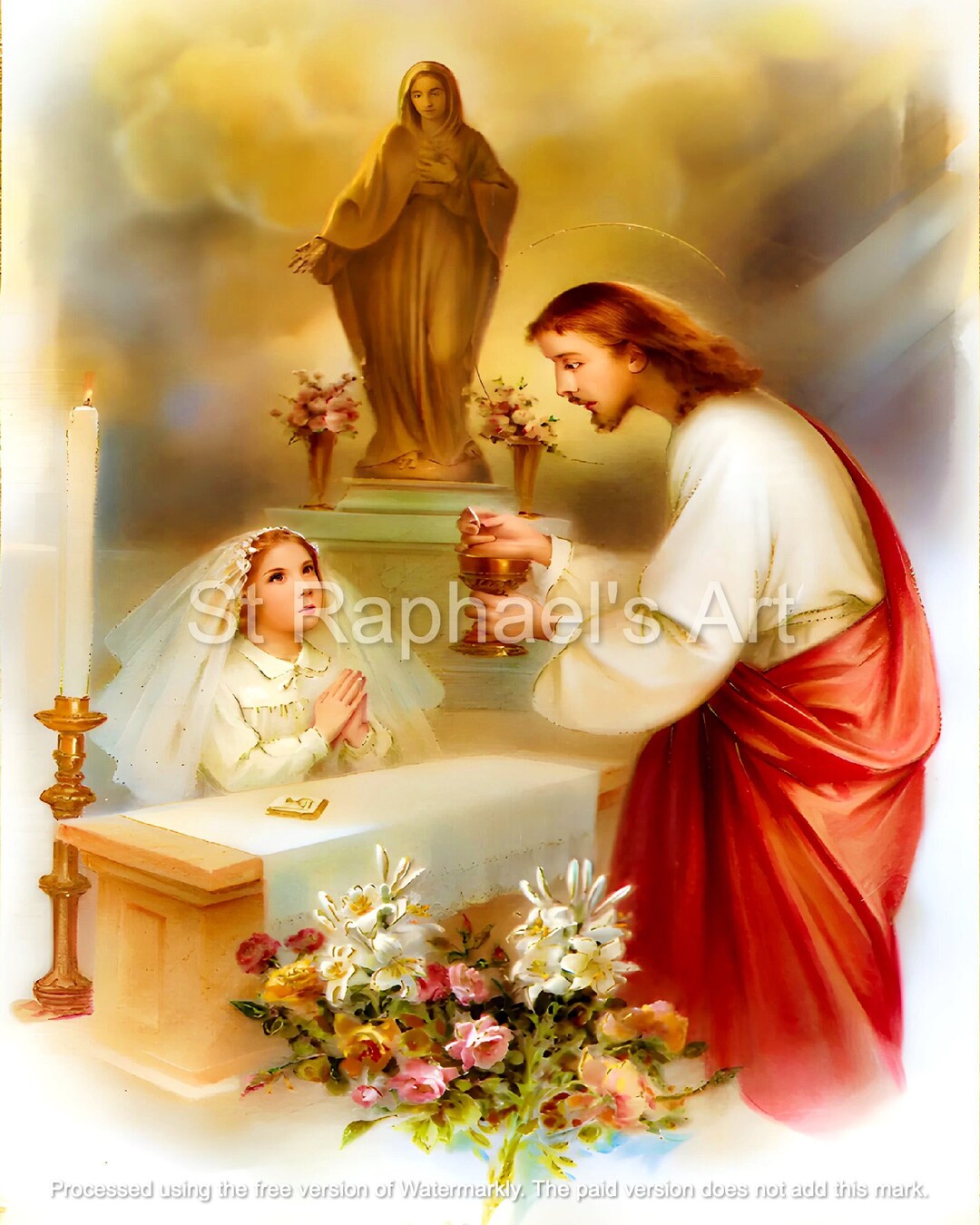 First Holy Communion Catholic Boy and Girl Traditional Holy Mass ...