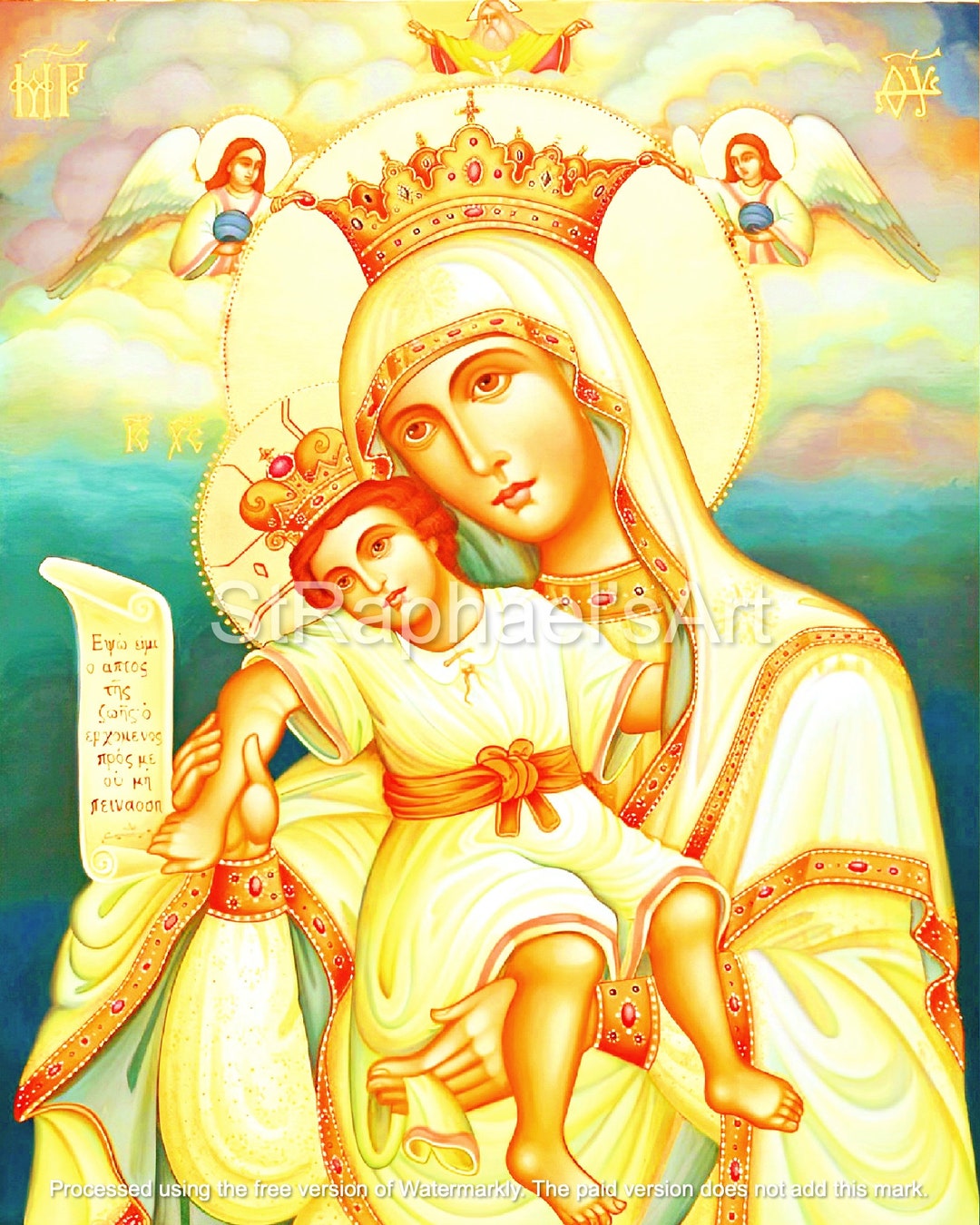 Our Lady Icon Virgin Mary Help of Christians Catholic X5 Digital Art ...