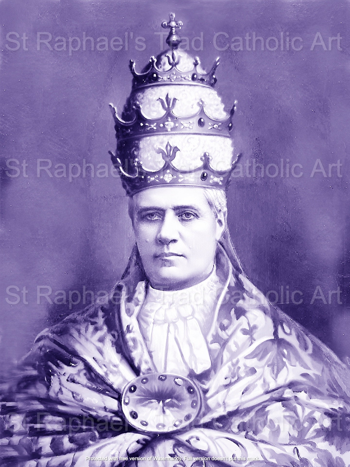 Pope Pius X Papal Tiara Rare Pictures Art Vatican Church - Etsy