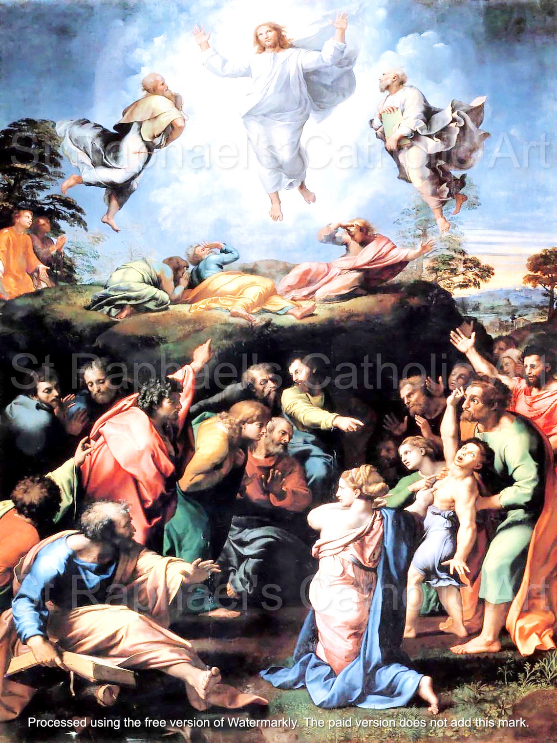 Transfiguration of Jesus Miracle God Moses Elijah Apostles Bible ...