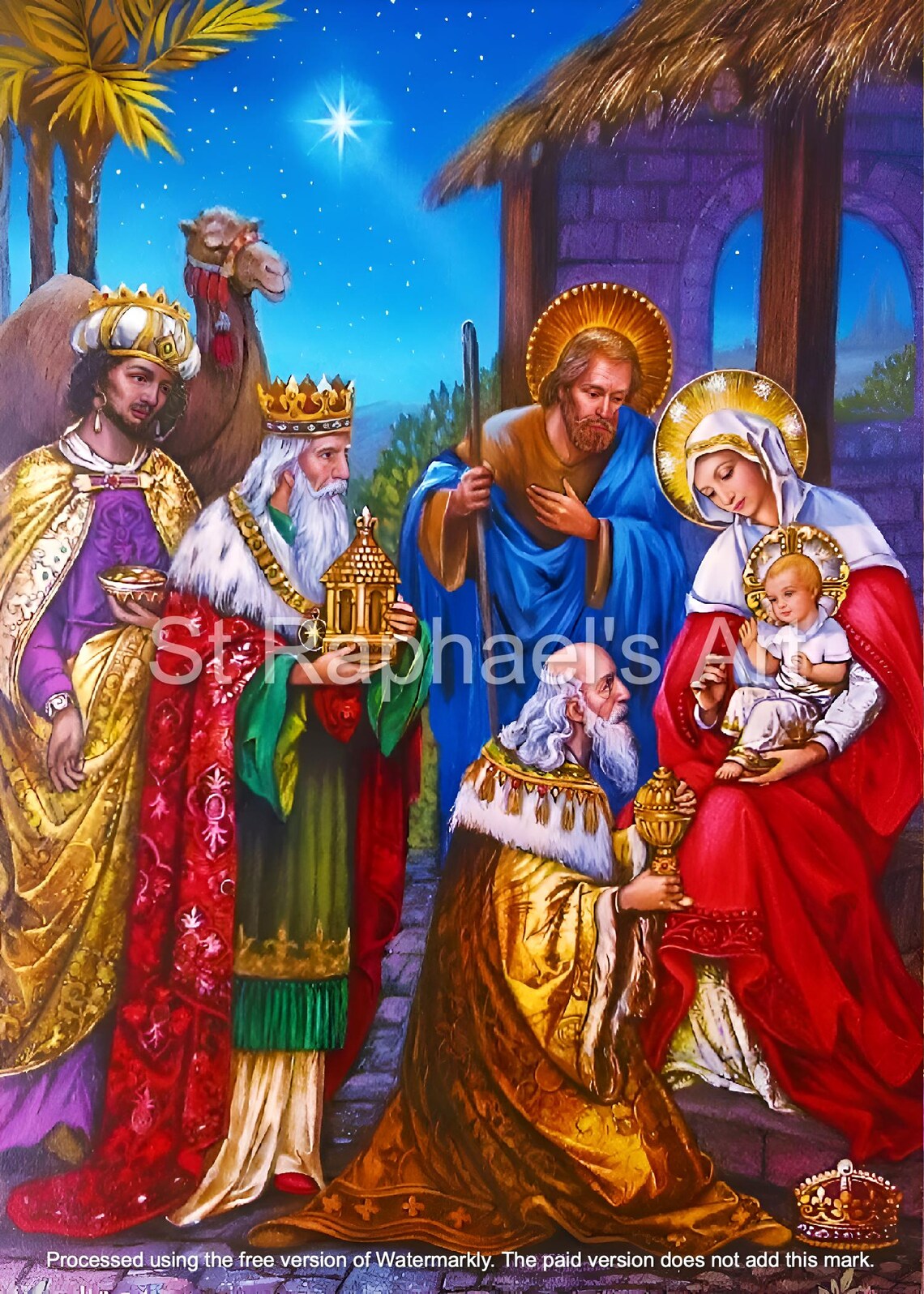 Christmas Nativity 3 Kings Three Wise Men Epiphany Holy Picture ...