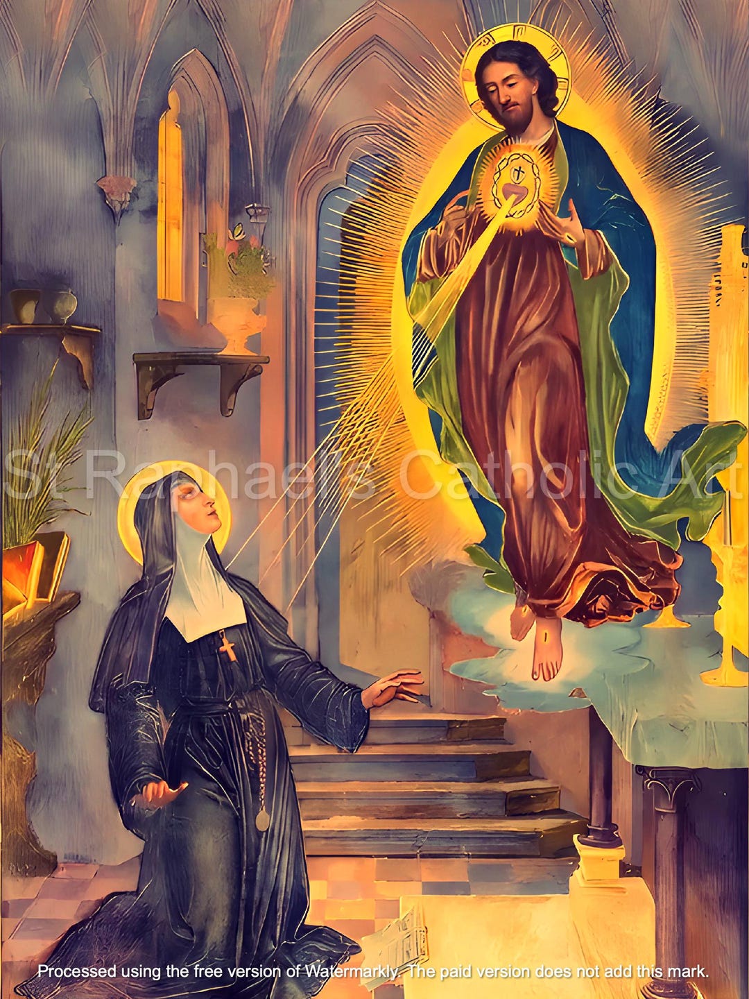 Catholic First Friday Devotion to the Sacred Heart of Jesus Icon St ...