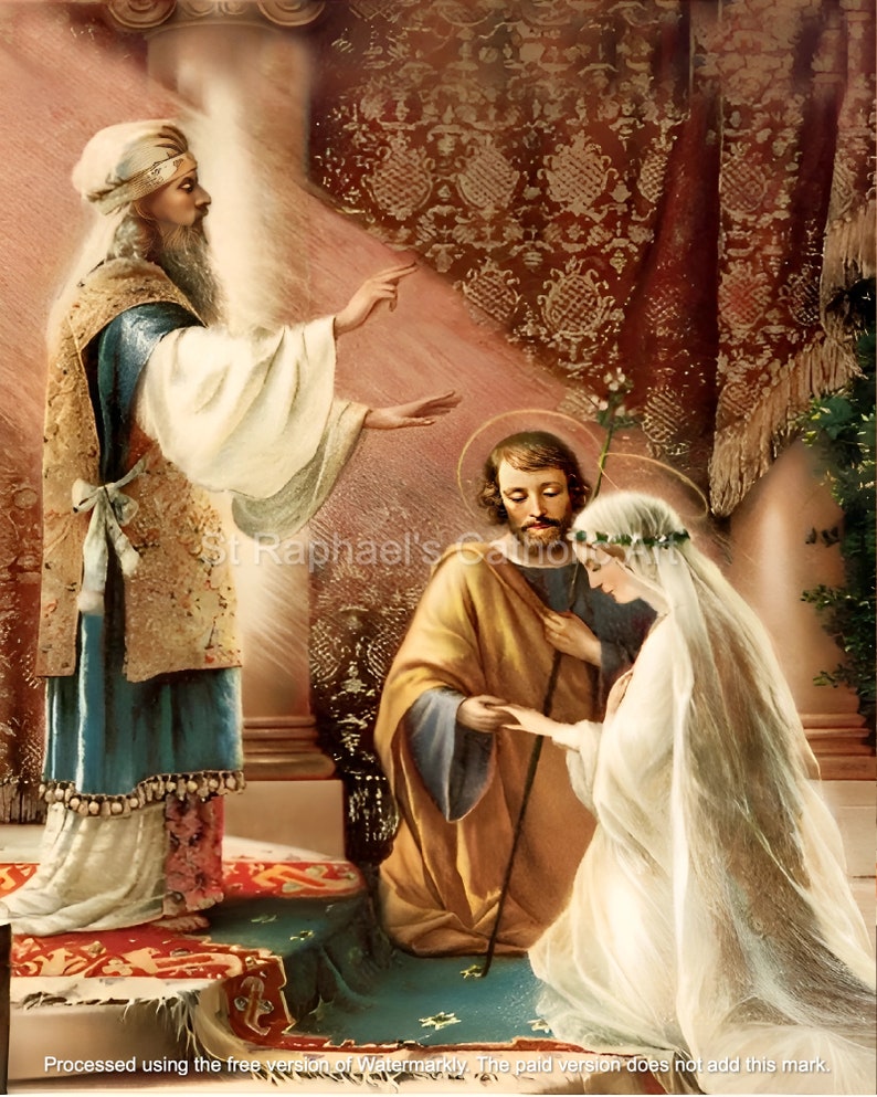 Espousal of Mary and Joseph Print – Catholic Wedding Art (digital ...