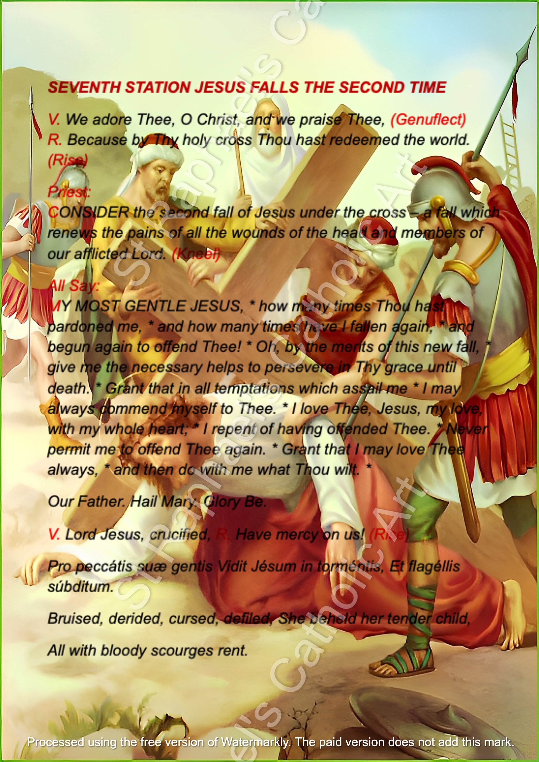Way of the Cross Complete Prayer With Pictures Catholic Devotion Prayer ...