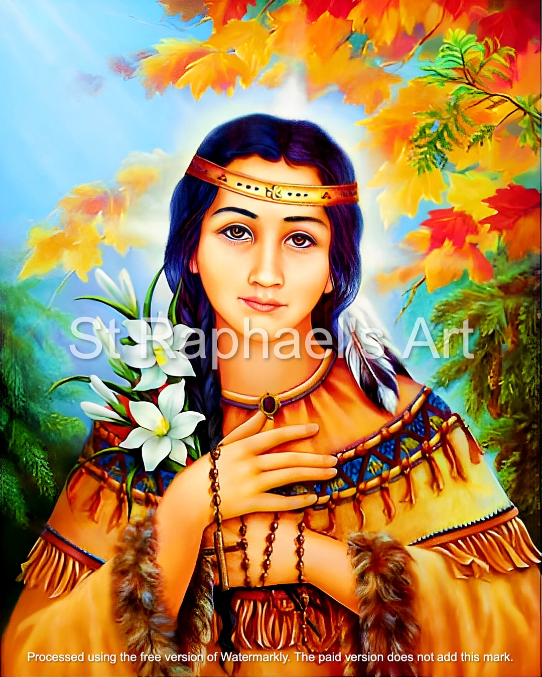 St Kateri Tekakwitha Catholic Native American Indian Catholic Virgin ...