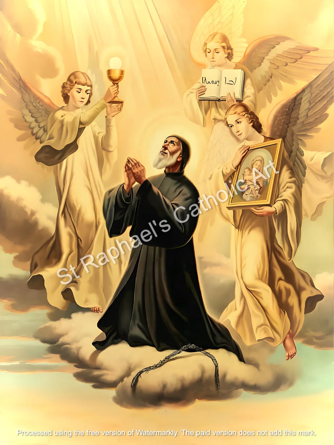St Charbel Holy Angels Eucharist Monk Priest Lebanon Catholic Digital ...