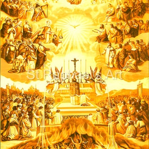 Communion of Saints Art Print – Traditional Catholic Holy Mass (digital ...