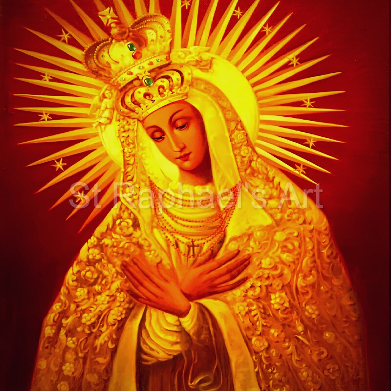Virgin Mary Icon - Etsy