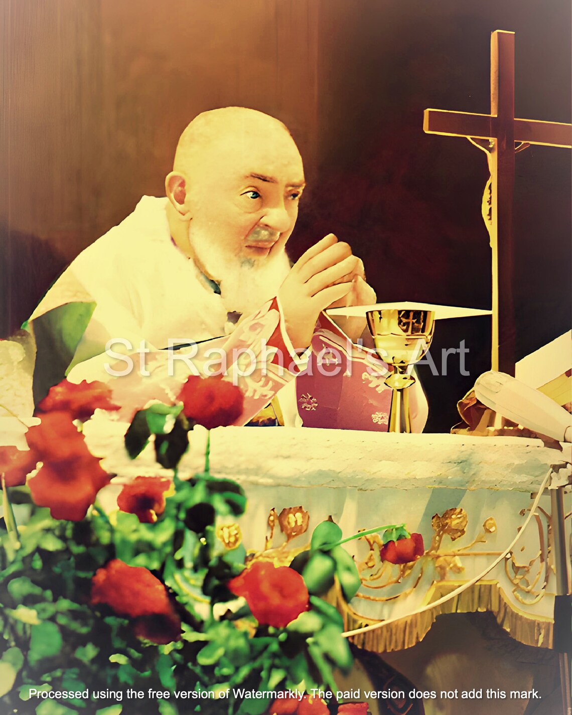 Padre Pio Holy Mass Communion Consecration Chalice Host Sacrifice of ...