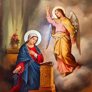 Annunciation of the Our Lord Jesus Christ to Blessed Virgin Mary Angel ...