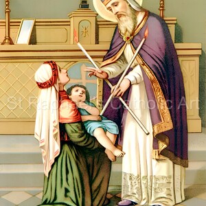 St Blaise Blessing Prayer Throats Holy Picture February 3rd Catholic ...