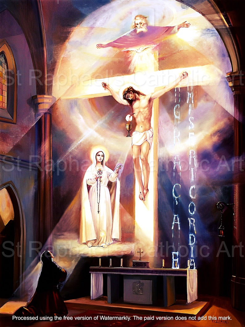 Virgin Mary Blessed Trinity Father Son Holy Ghost Heaven Catholic ...