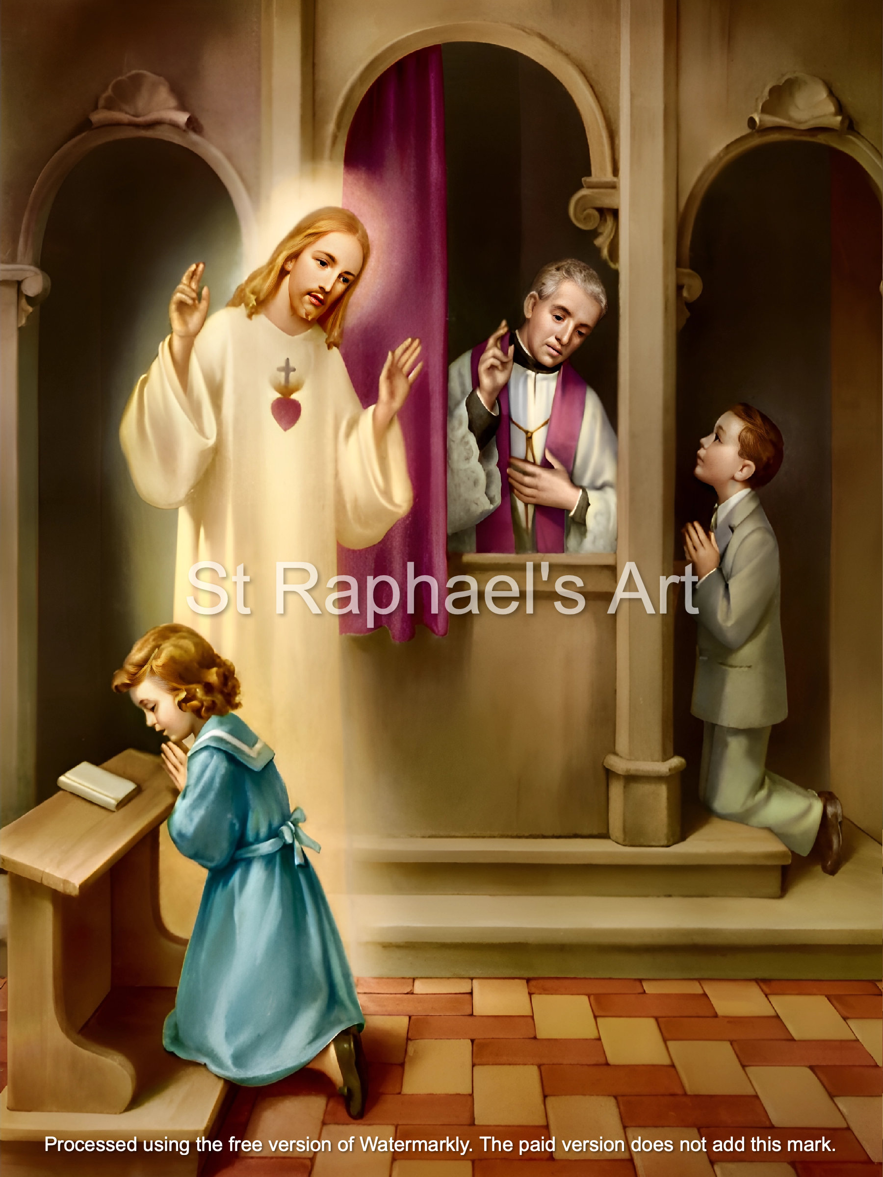 Catholic Sacrament Confession Penance Forgiveness Jesus Priest X5 ...