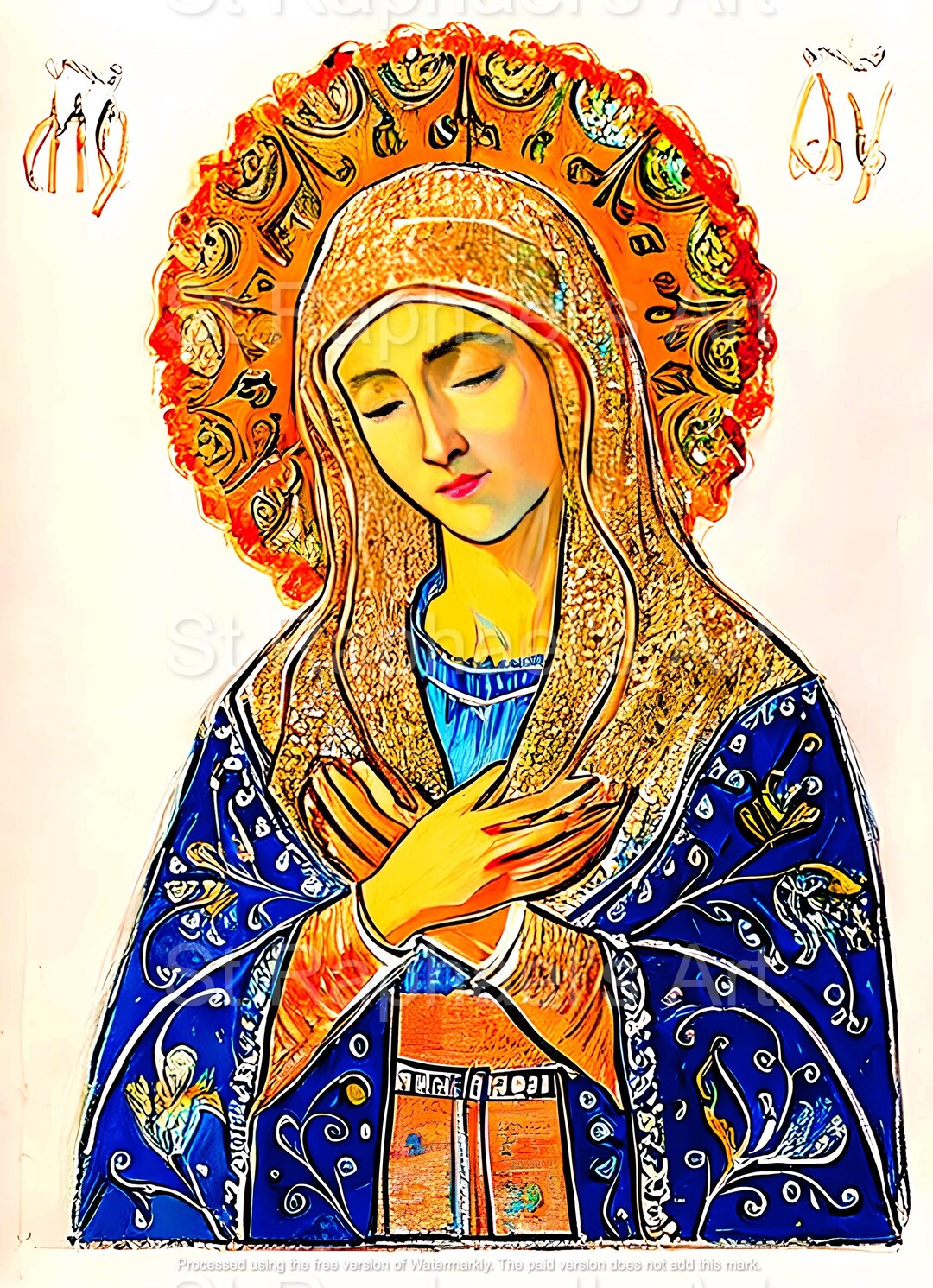 Our Lady Orthodox Catholic Mother Mary Art Madonna - Etsy
