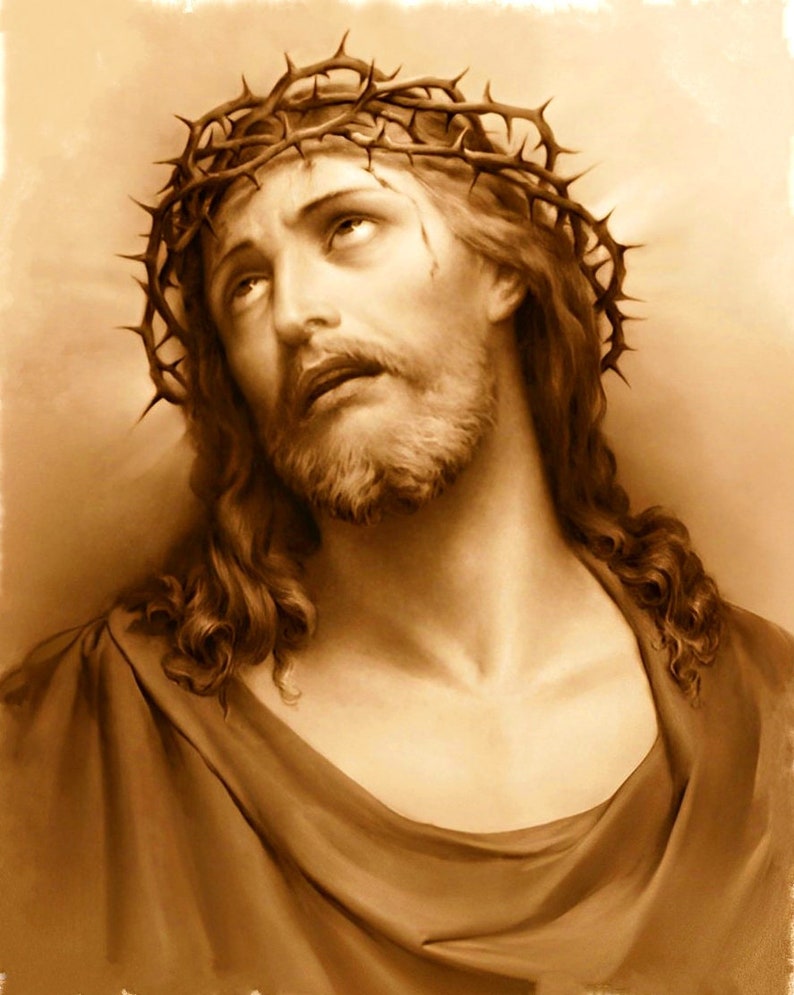 Jesus Crown of Thorns Agony Crucifixtion Holy Sacrifice Mass - Etsy