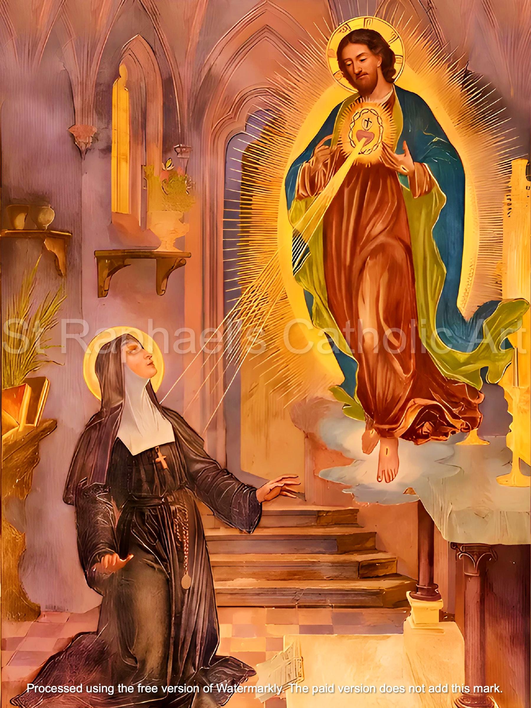 Catholic First Friday Devotion to the Sacred Heart of Jesus Icon St ...