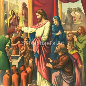 Jesus Marriage Feast at Cana Life of Christ Wedding Matrimony Miracle ...