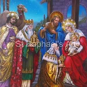 Christmas Nativity 3 Kings Three Wise Men Epiphany Holy Picture ...