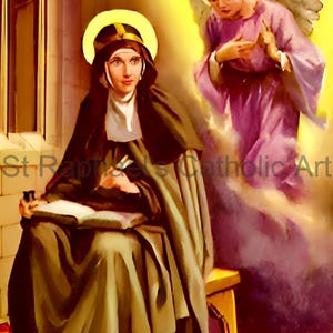 St Bridget of Sweden Holy Picture Digital Downloads Catholic Nun ...