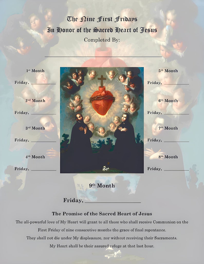 Catholic Devotion 9 First Fridays Sacred Heart of Jesus Act of ...