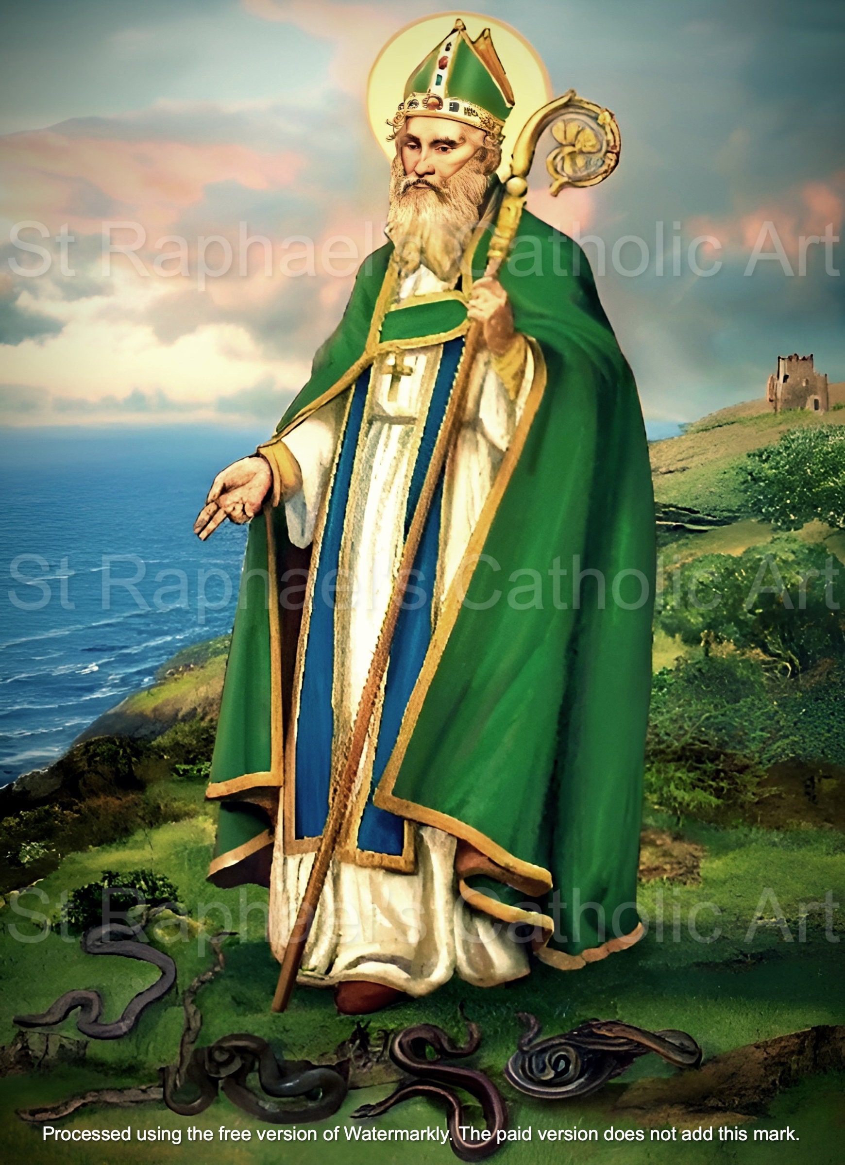 Saint Patrick Art Digital Download Traditional Catholic Ireland Irish ...
