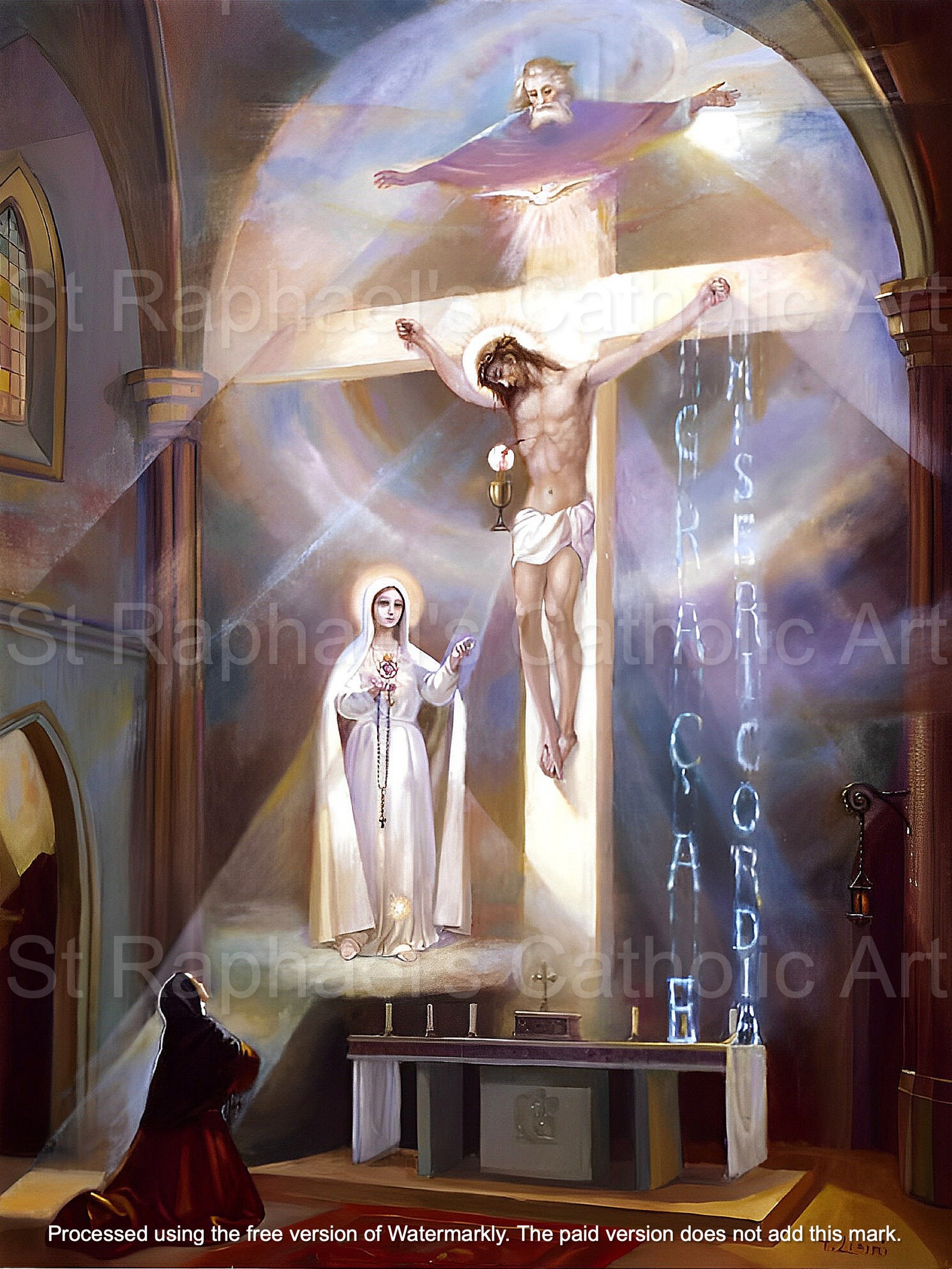 Virgin Mary Blessed Trinity Father Son Holy Ghost Heaven Catholic ...