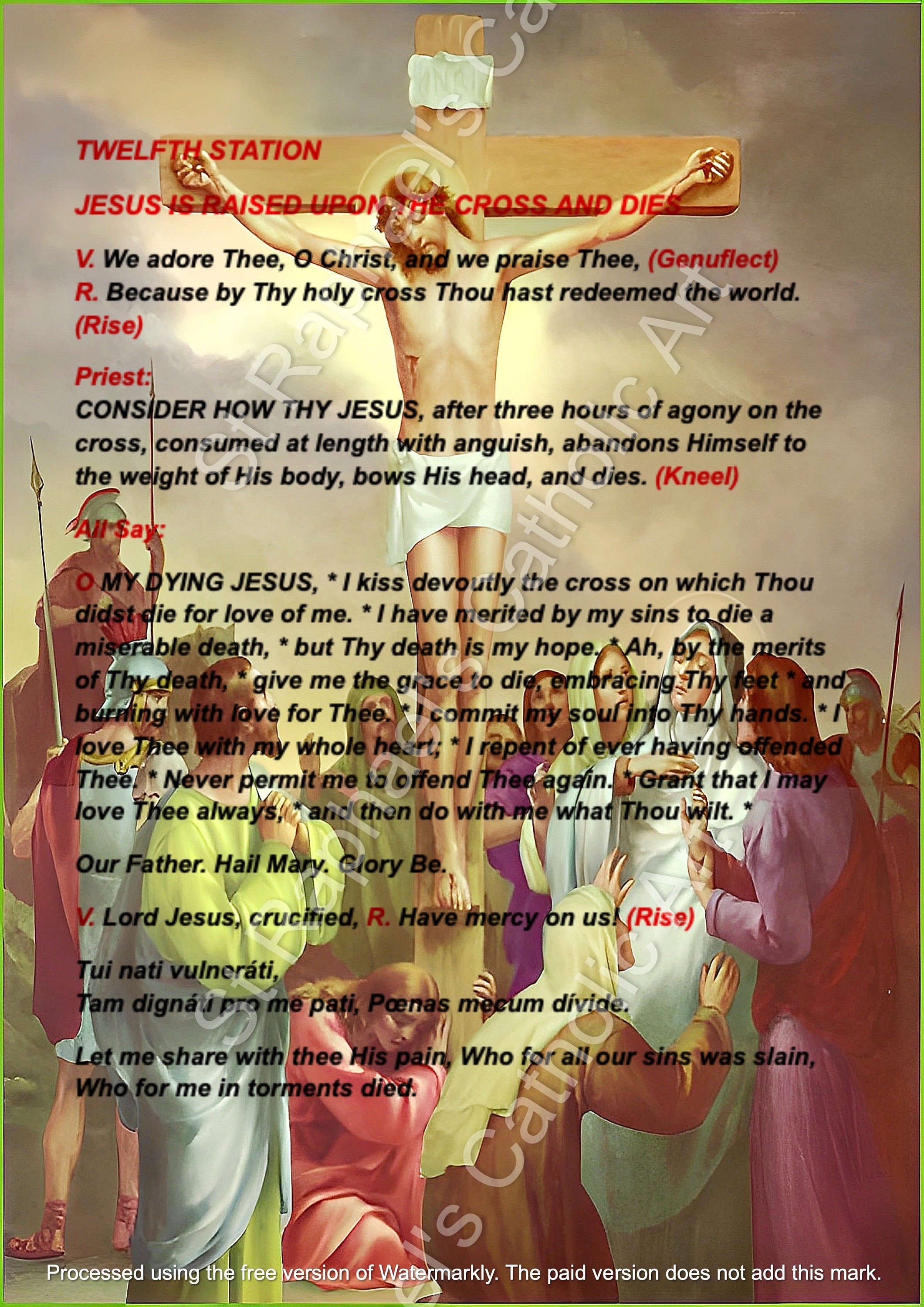 Way of the Cross Complete Prayer With Pictures Catholic Devotion Prayer ...