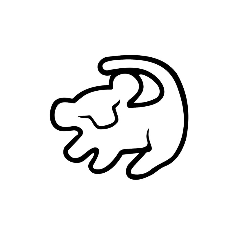 Lion King - Simba - Rawr- Outline (2-pack) - Etsy