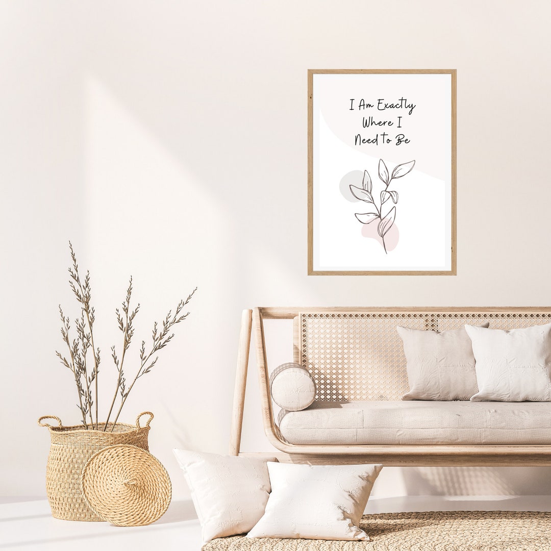 Motivational Wall Art Printable Boho, Minimalist, Abstract Pink, Sandy ...