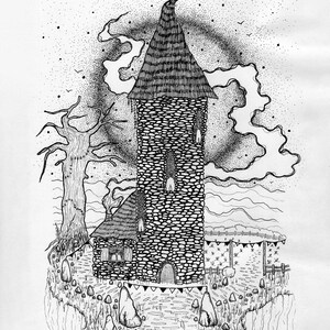 The Wizard's Tower | Art Print | Witchy Art | Pagan - Etsy