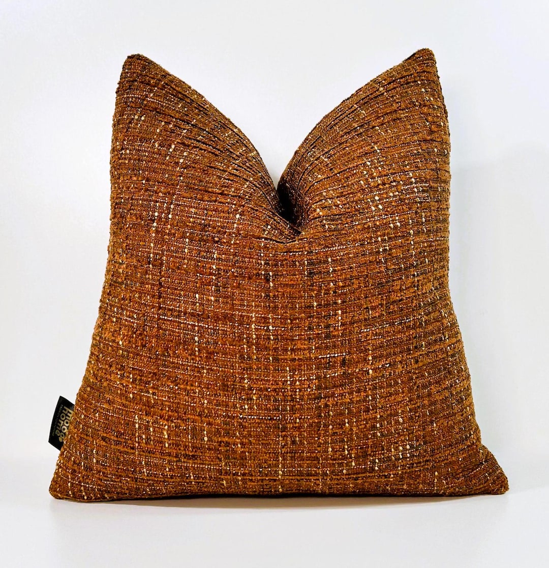 Rust Linen Pillow Cover: Terracotta Boho Cushion - Etsy Denmark