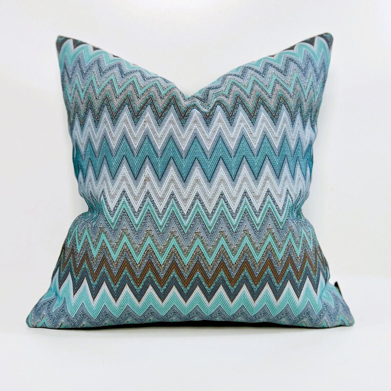 Gray Chevron Pillow - Etsy