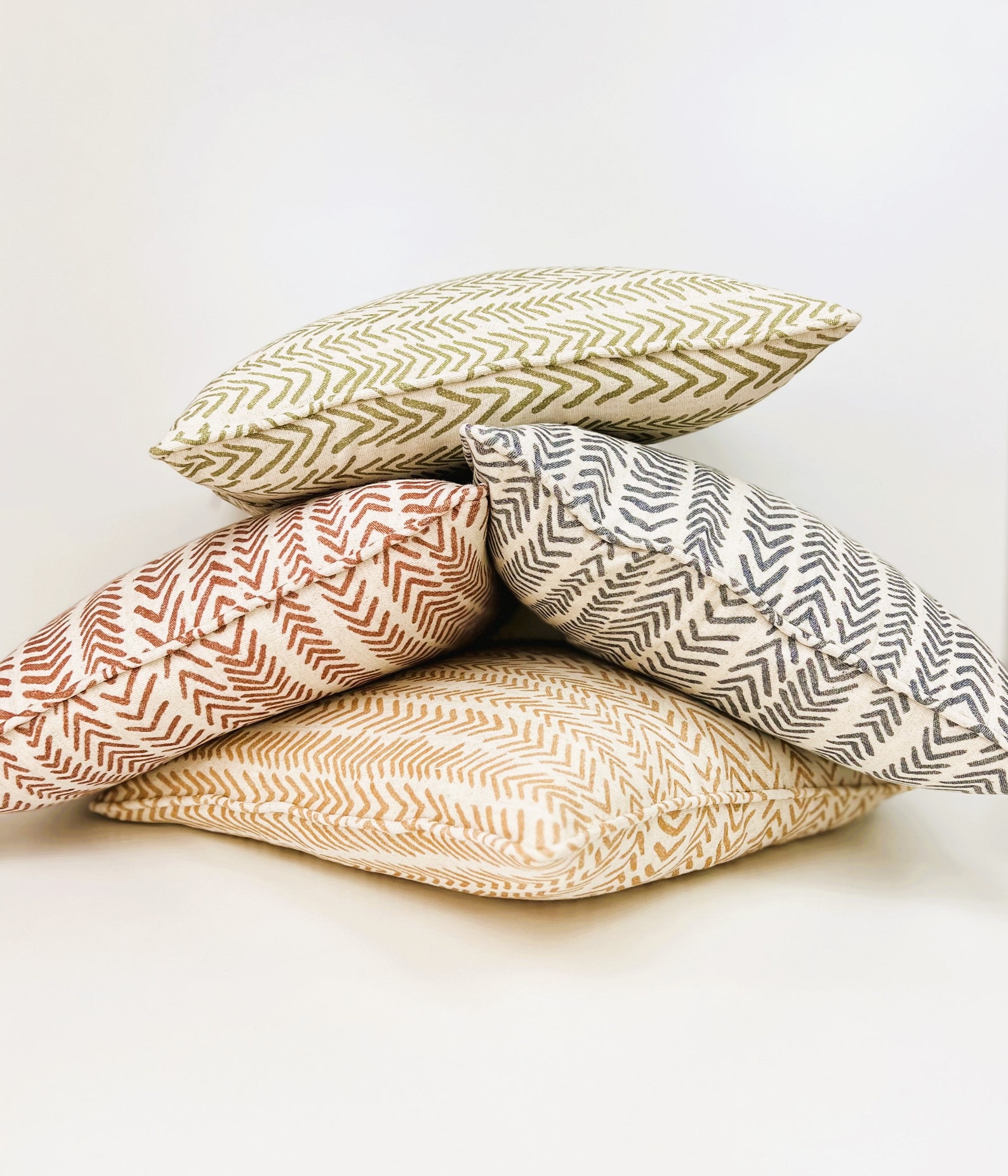 African Mudcloth Arrow Pillow Cover: Burgundy Boho Euro Sham - Etsy