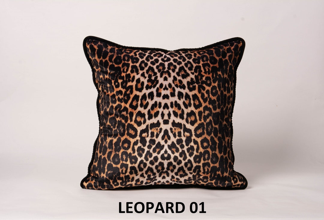Velvet Leopard Pillow Cover, Leopard Pillow Cushion, Leopard Throw ...