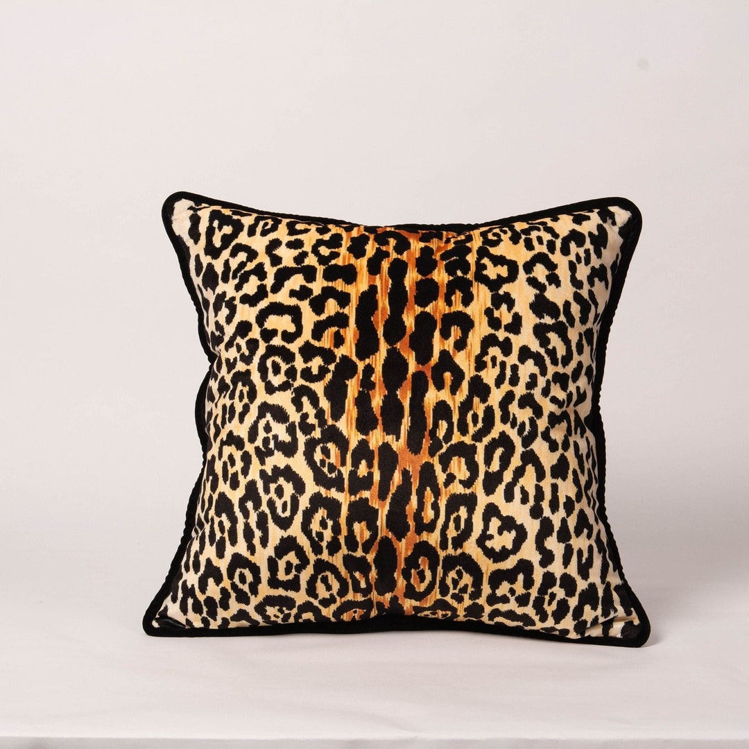 Velvet Leopard Pillow Cover, Leopard Pillow Cushion, Leopard Throw ...