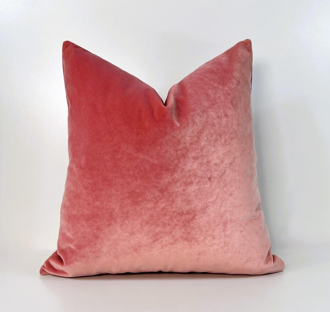 Luxury Blush Pink Velvet Throw Pillow,pink Rose Velvet Pillow Cover ...
